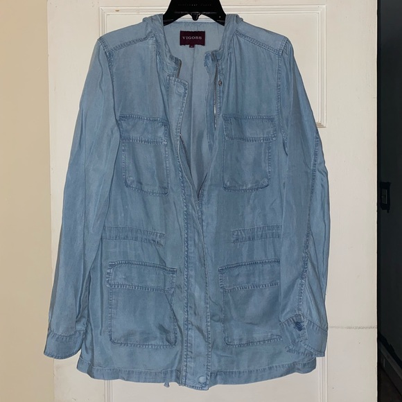 Vigoss | Jackets & Coats | Zipper Denim Jacket | Poshmark